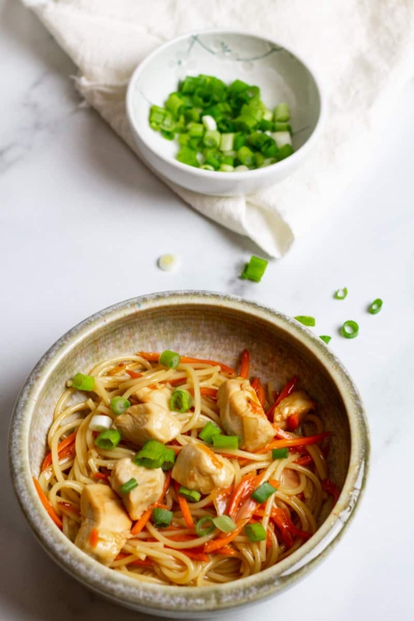 Quick & Easy Spicy Chicken Lo Mein - Snug & Cozy Life