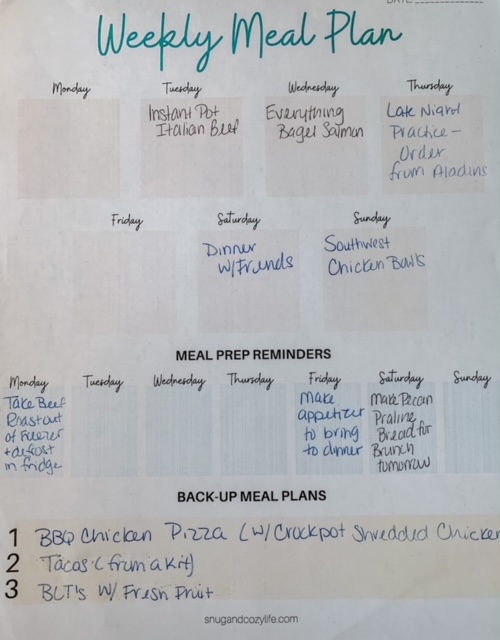 Flexible Meal Planning For Busy Moms - Cozy Dinners for Working Moms