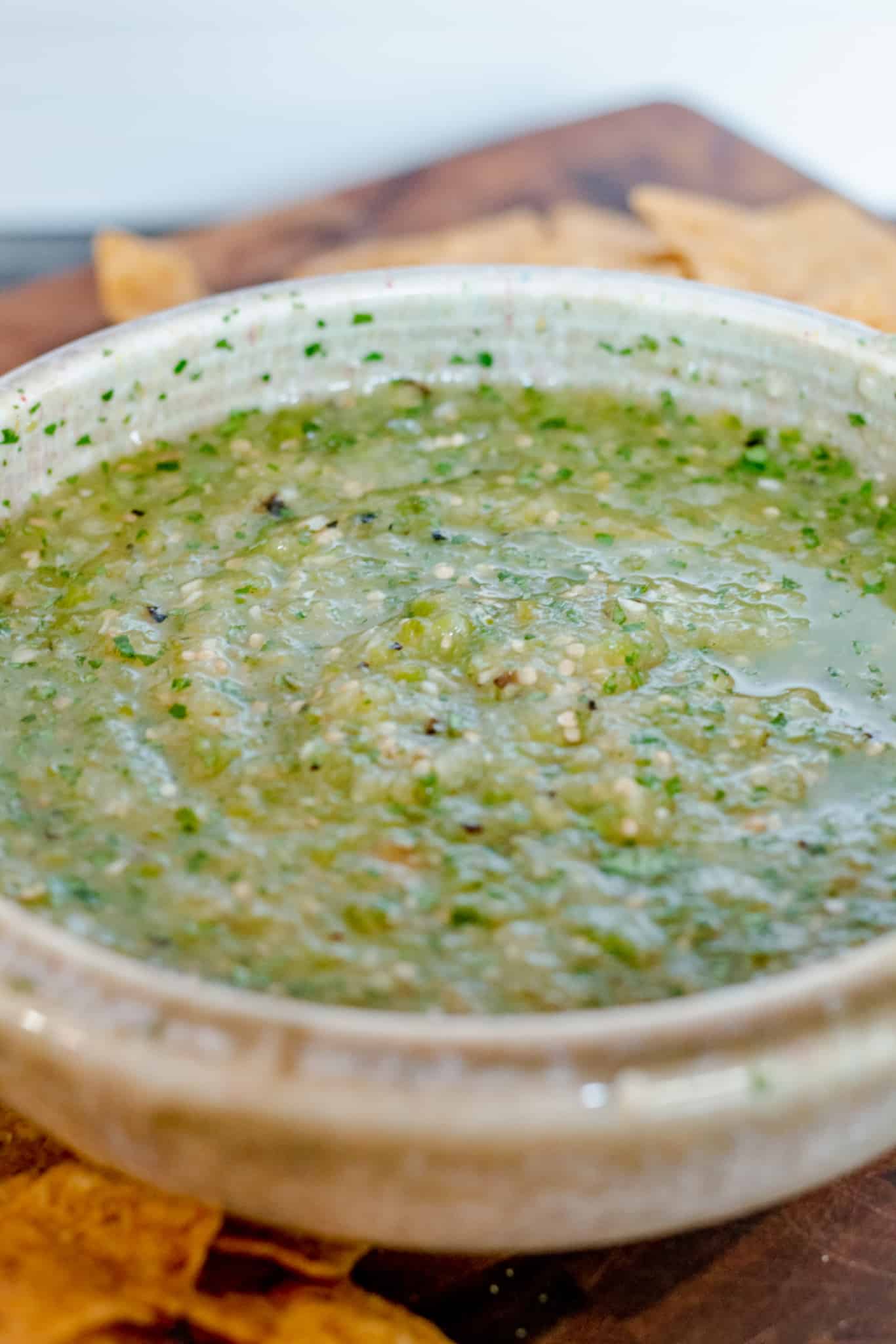 Homemade Roasted Tomatillo Jalapeno Salsa Verde Recipe